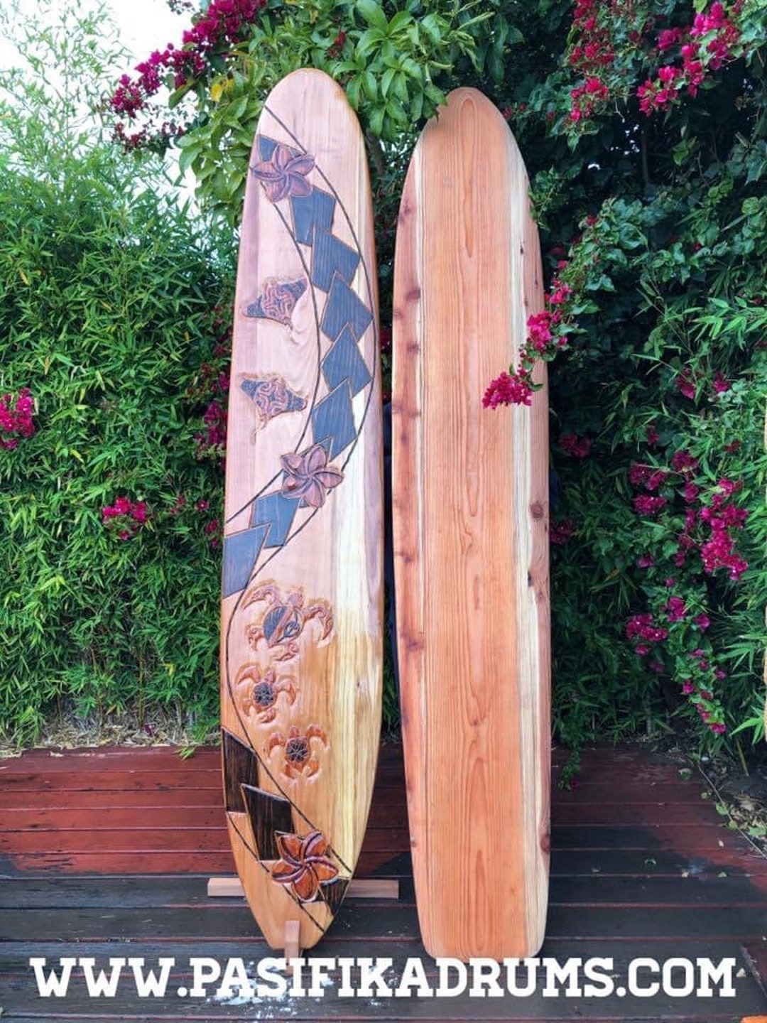 8 Foot Redwood Wooden Surfboard - Etsy