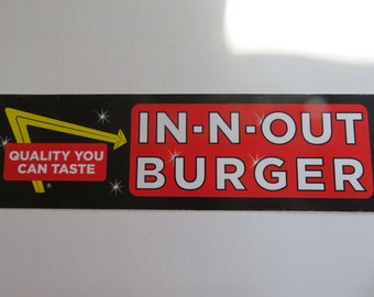 In-n-out Burger, Twin Palm Trees Bumper Sticker - Etsy