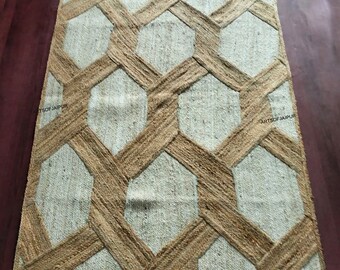 Handmade Jute Rug Indian Natural Jute Designer Rug Modern Area Rug ...