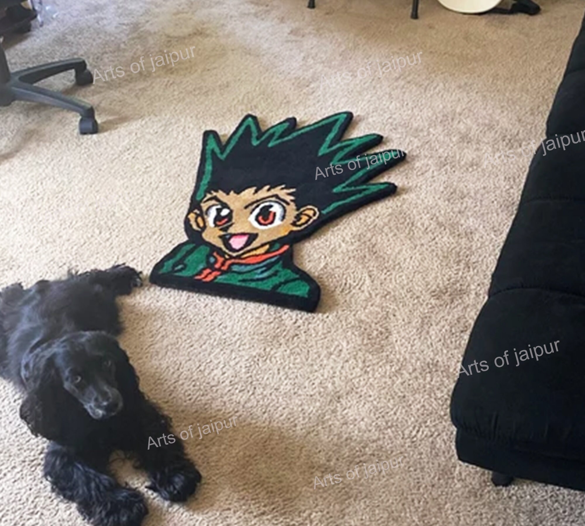 2x3 Wool Tufted Anime Rug Shape Rug Anime Rug Kids Room Rug Anime Shape ...