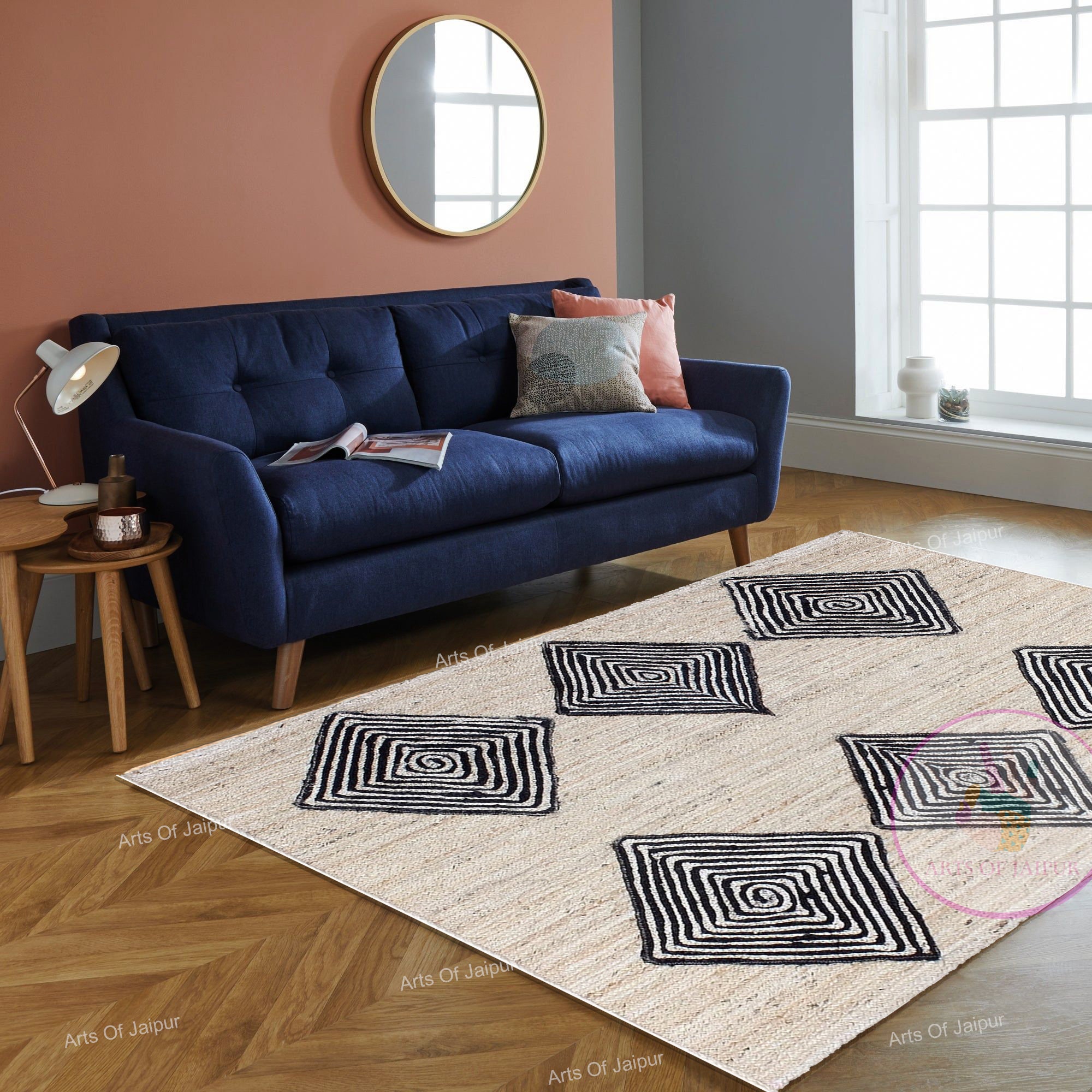 Handmade Jute Braided Rug, Indian Jute Rug, Large Area Rug, Decorative ...