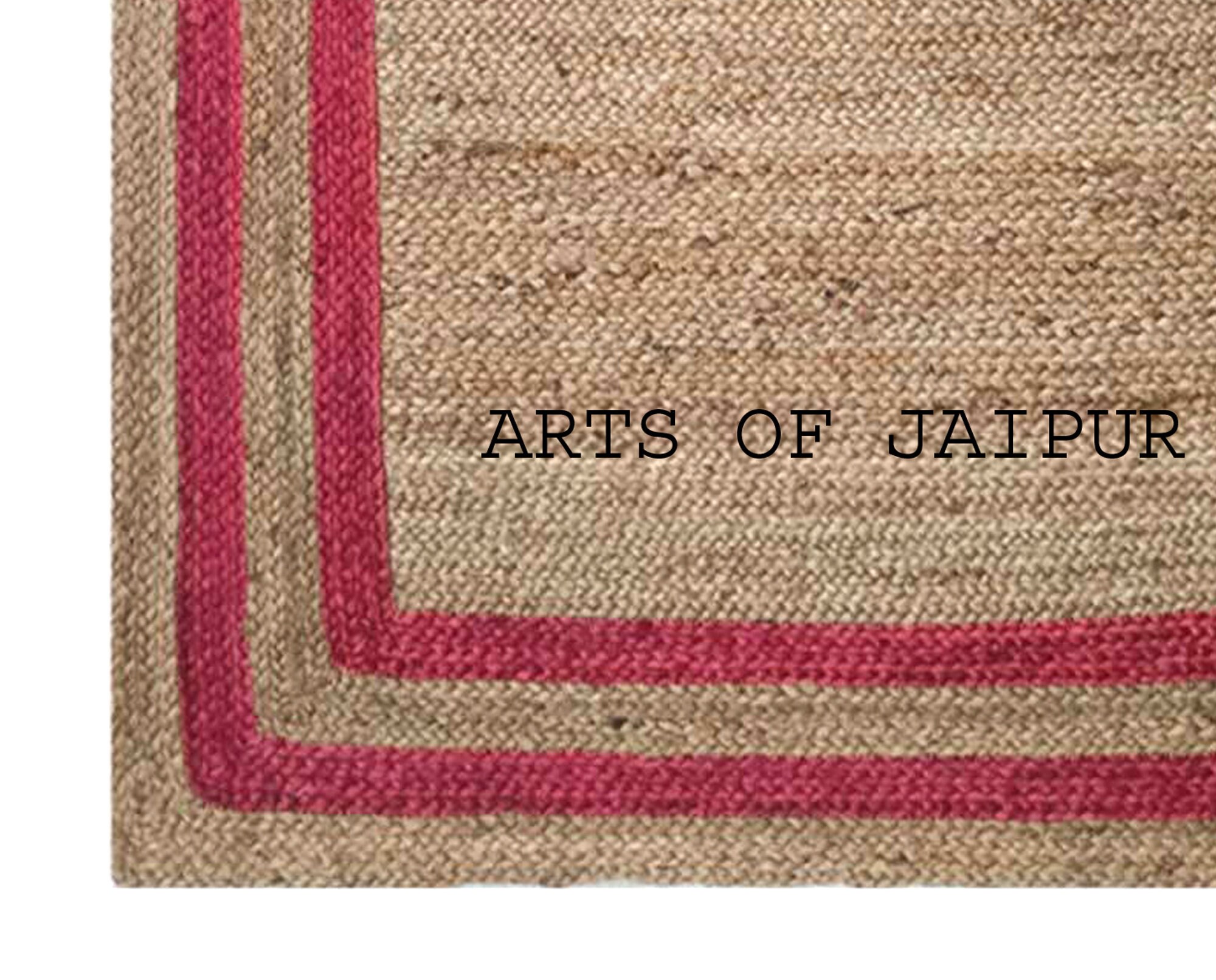 Hand Braided Red Jute Rug, Handmade Area Rug, Outdoor Garden Red Rug ...