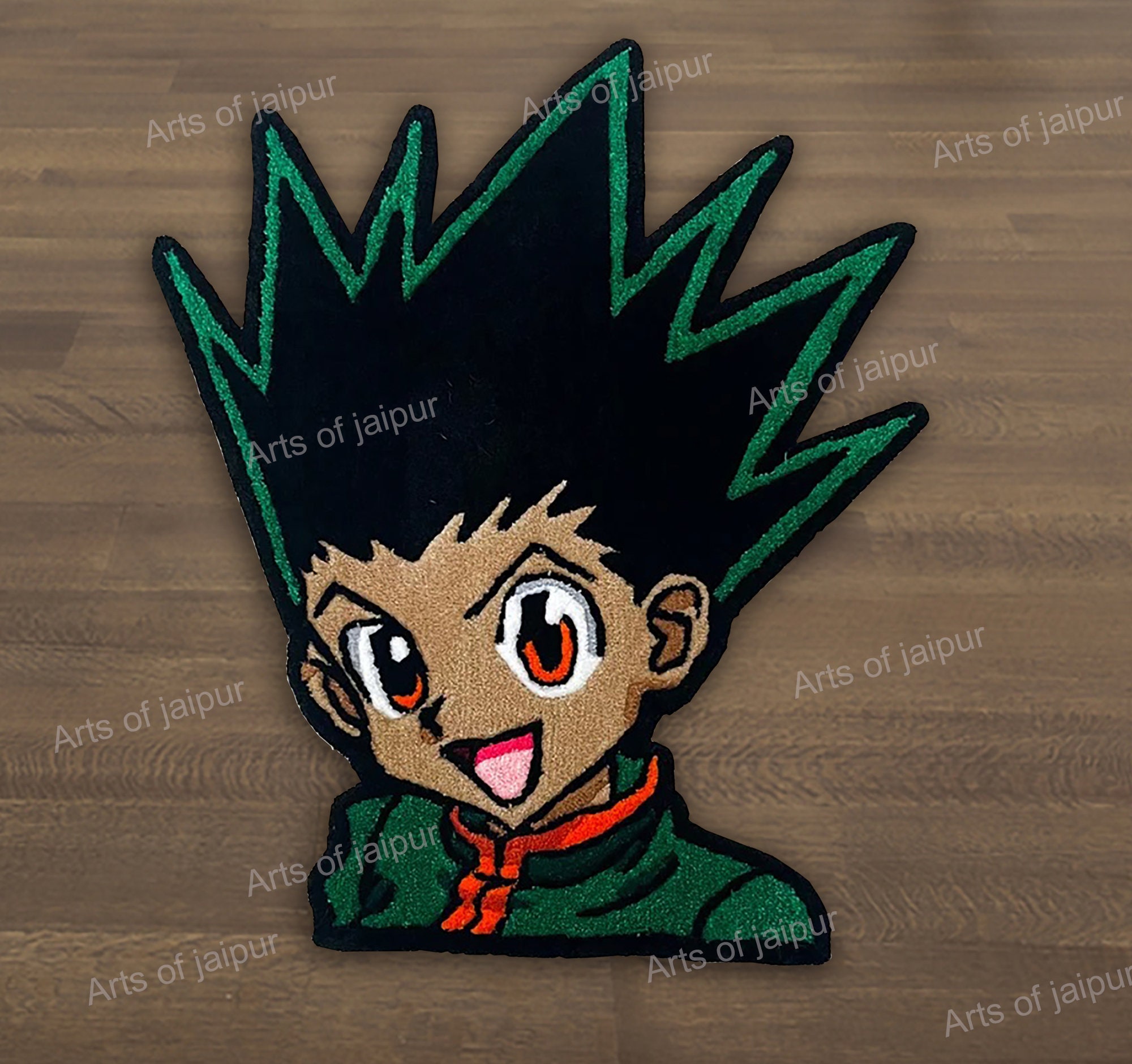 2x3 Wool Tufted Anime Rug Shape Rug Anime Rug Kids Room Rug Anime Shape ...