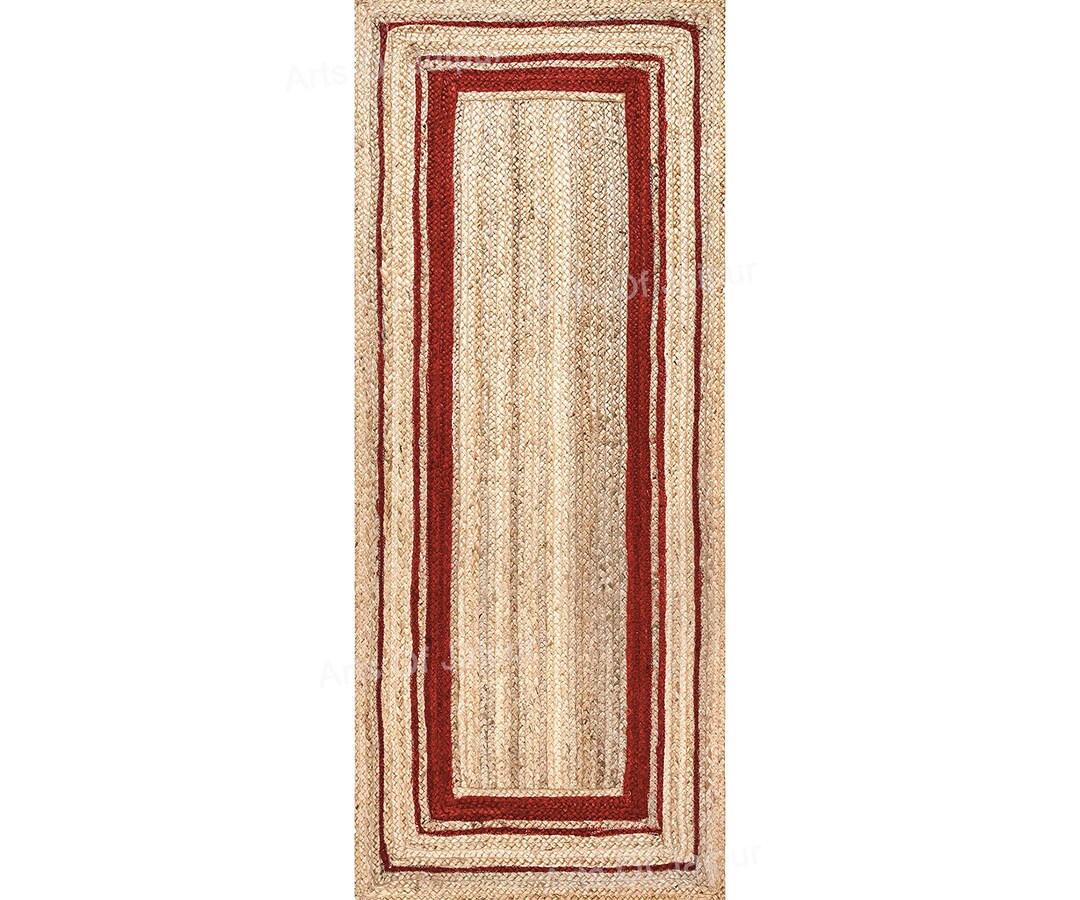 Indian Jute Rug Braided Jute Rug Kitchen Runner Rug Bohemian - Etsy