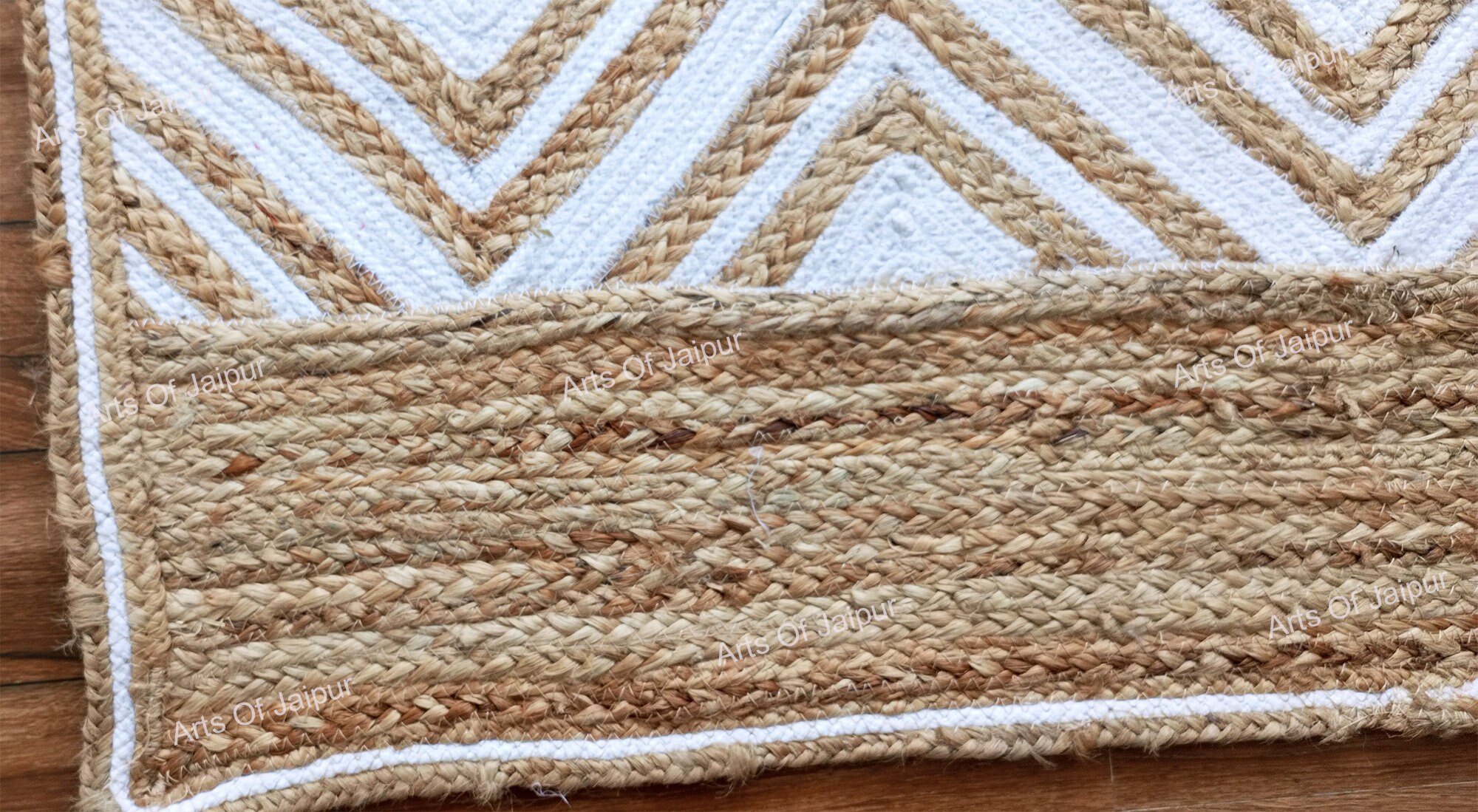 3x5 Feet, Hand Braided Indian Jute Rug Bohemian Jute Rug off White ...