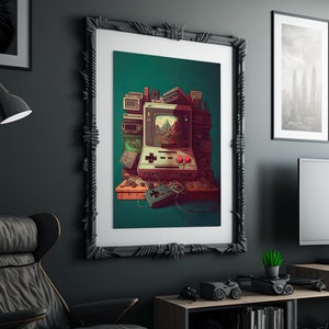 Retro Gaming Wall Art, Game Room Decor, Digital Download, Gamer Gift ...