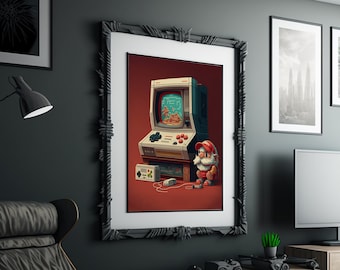 Retro Wall Art, Game Room Decor, Digital Download, Gamer Gift ...