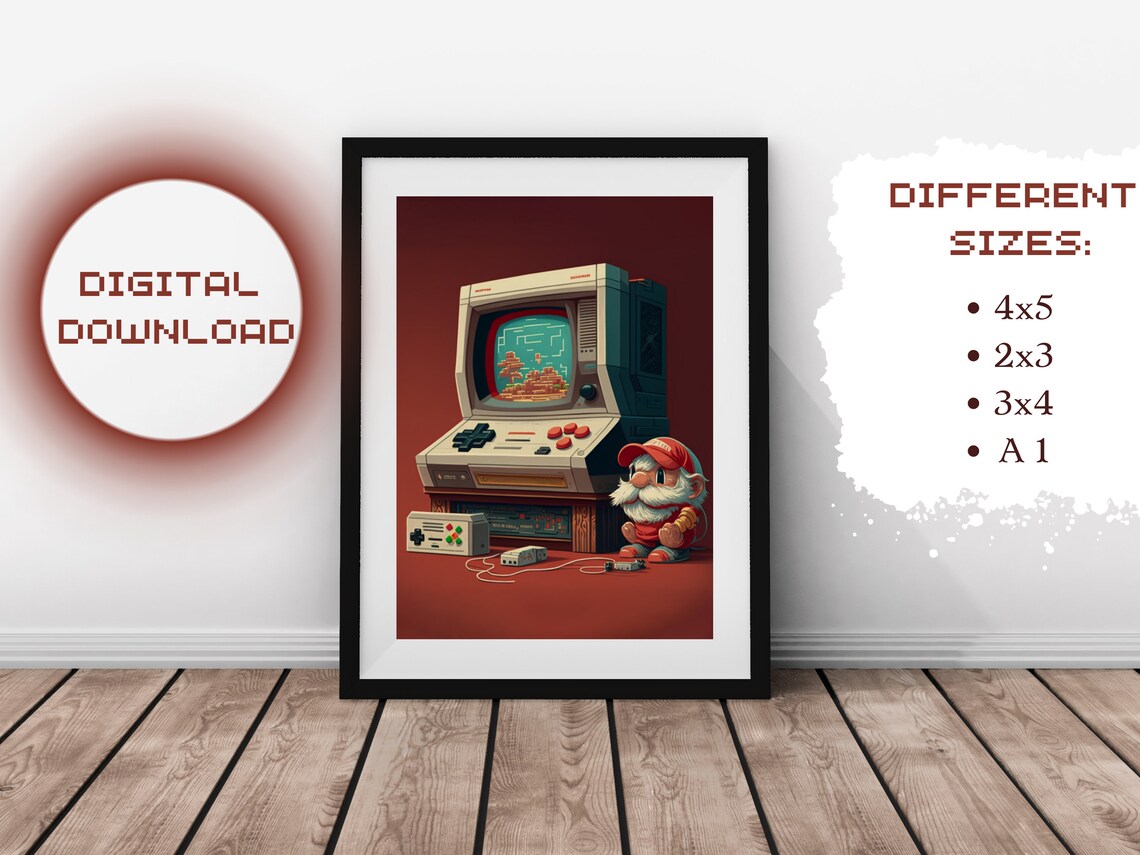 Retro Gaming Wall Art Game Room Decor Gamer Gift Printable - Etsy