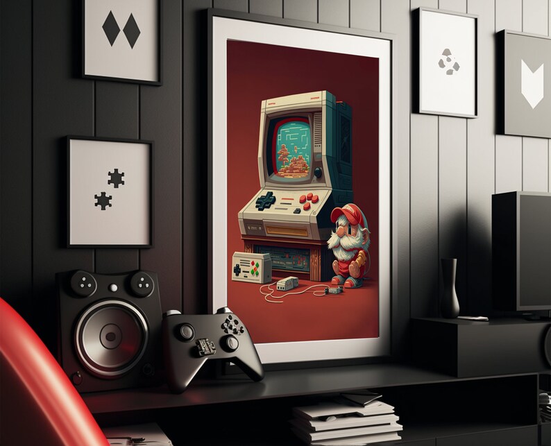 Retro Gaming Wall Art, Game Room Decor, Gamer Gift, Printable Retro ...