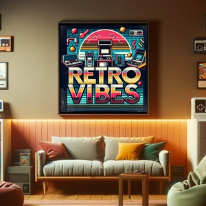 Retro Wall Art, Game Room Decor, Digital Download, Gamer Gift ...