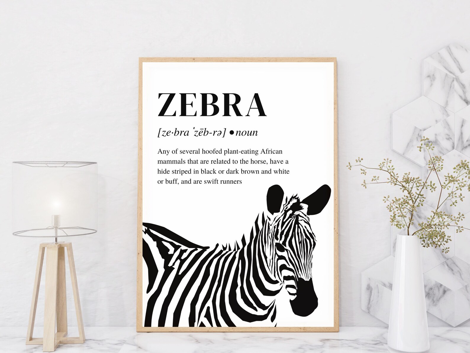 Minimalist Zebra Wall Art-zebra Printable Wall Art-zebra Poster-safari ...