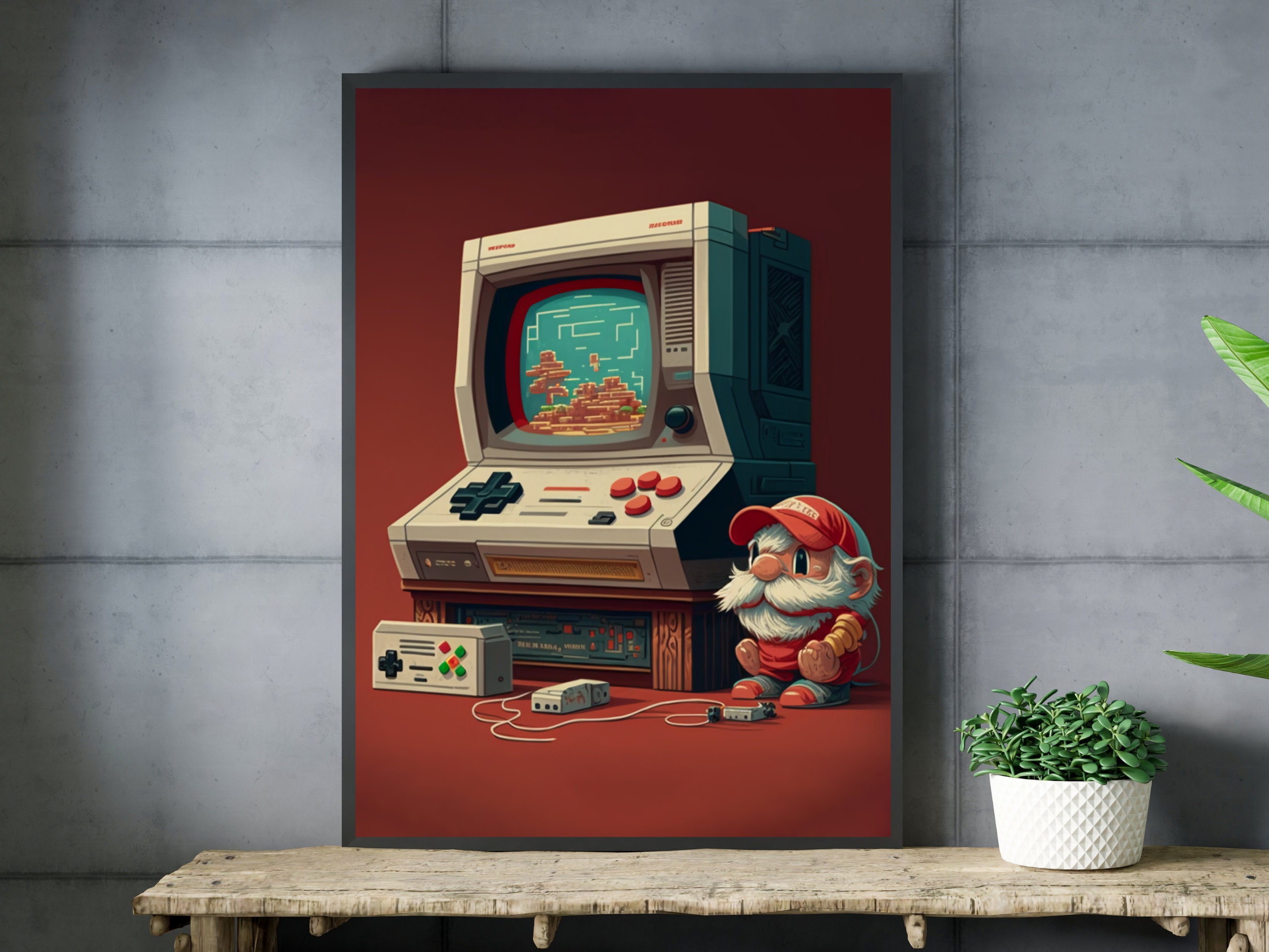 Retro Gaming Wall Art, Game Room Decor, Gamer Gift, Printable Retro ...