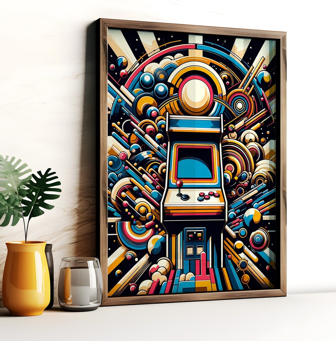 Retro Gaming Wall Art, Game Room Decor, Gamer Gift, Printable Retro ...