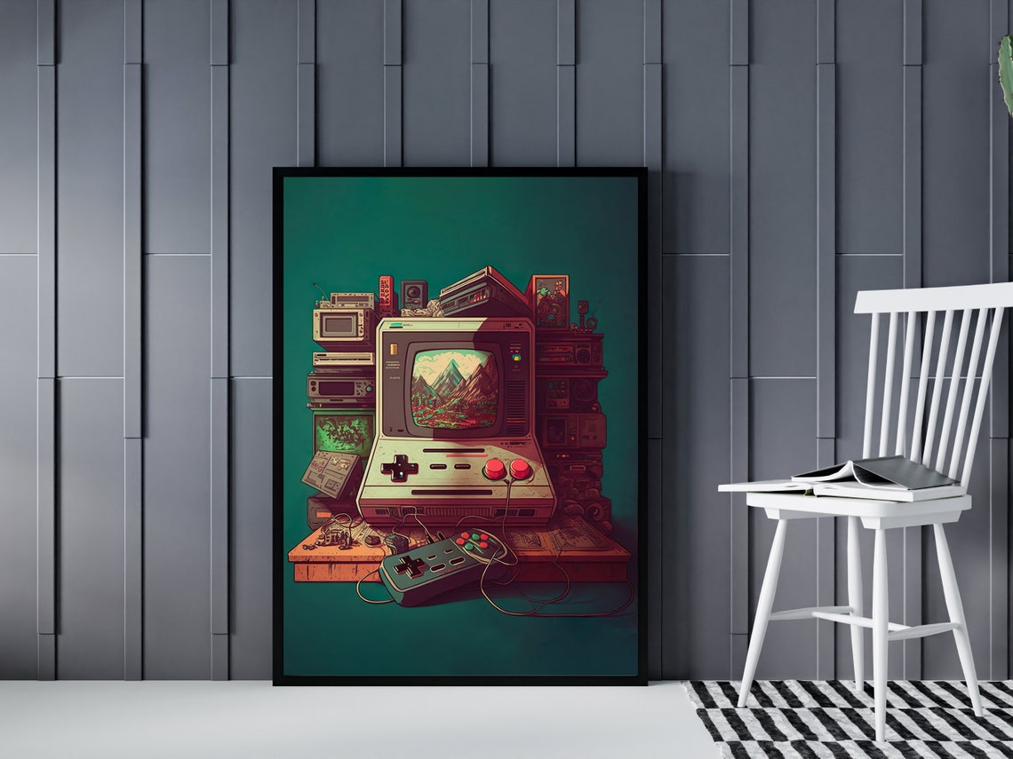 Retro Gaming Wall Art Game Room Decor Digital Download - Etsy
