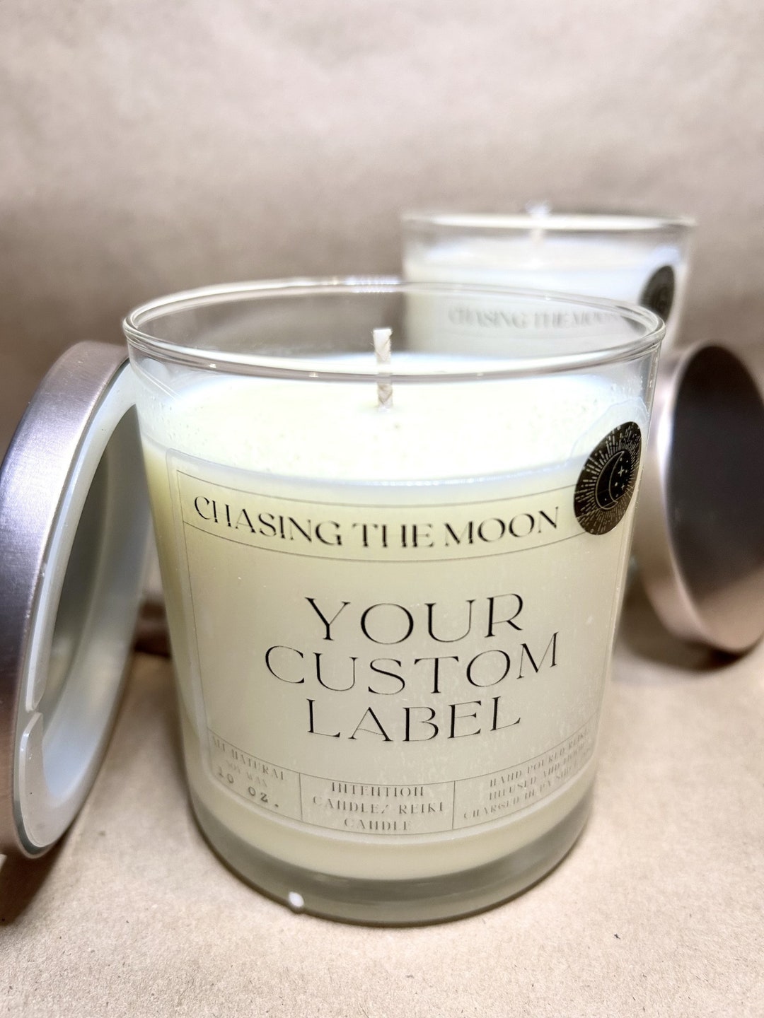 Custom Candle Custom Label Intention Candle Custom Gift Personalized ...