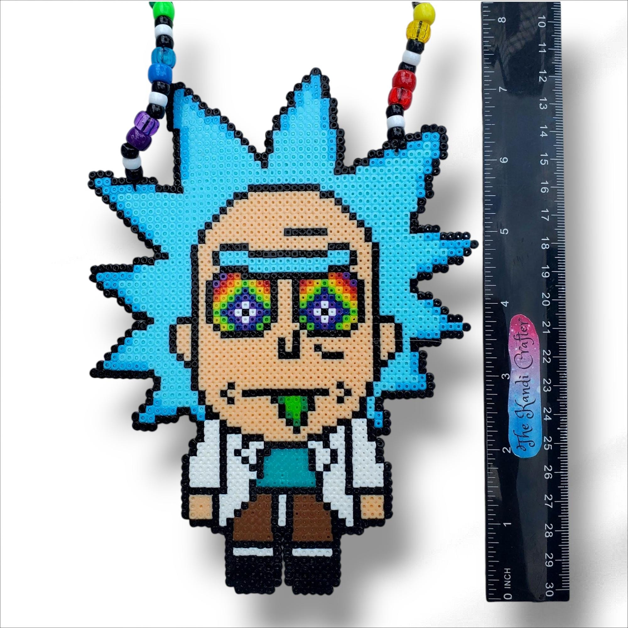 Rick Mini Perler Bead Rave Kandi Necklace - Etsy