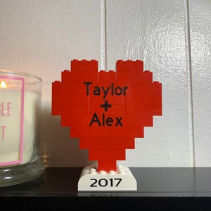 Lego Heart Custom Set | Lego Gift | Couples Gift | Genuine Lego Pieces ...