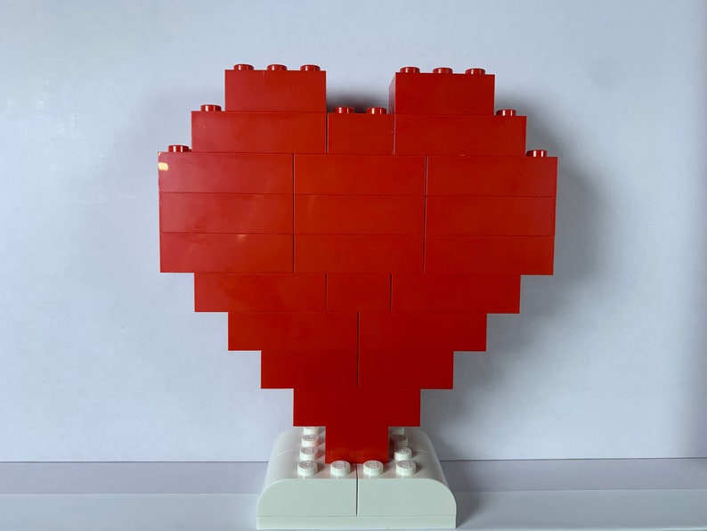Lego Heart Custom Set | Lego Gift | Couples Gift | Genuine Lego Pieces ...