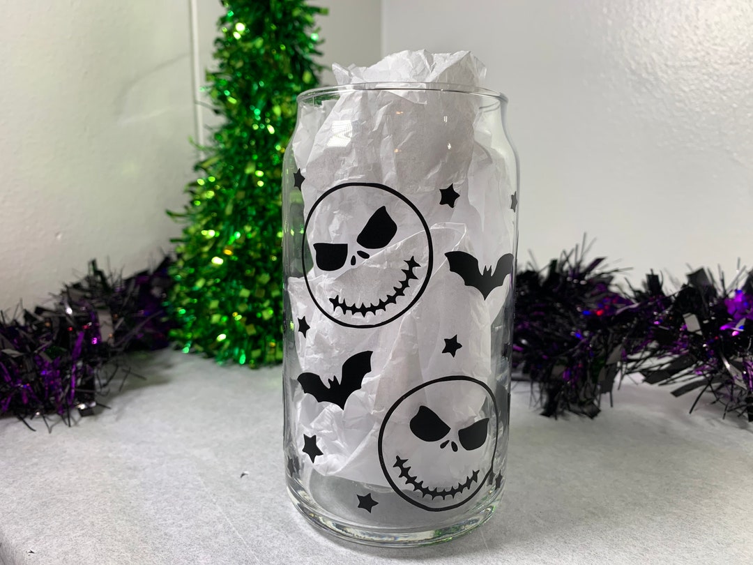Jack and Bats Beer Can Glass | Personalized 16 Oz. Glass | Nightmare ...