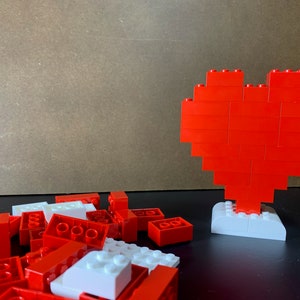 Lego Heart Custom Set | Lego Gift | Couples Gift | Genuine Lego Pieces ...