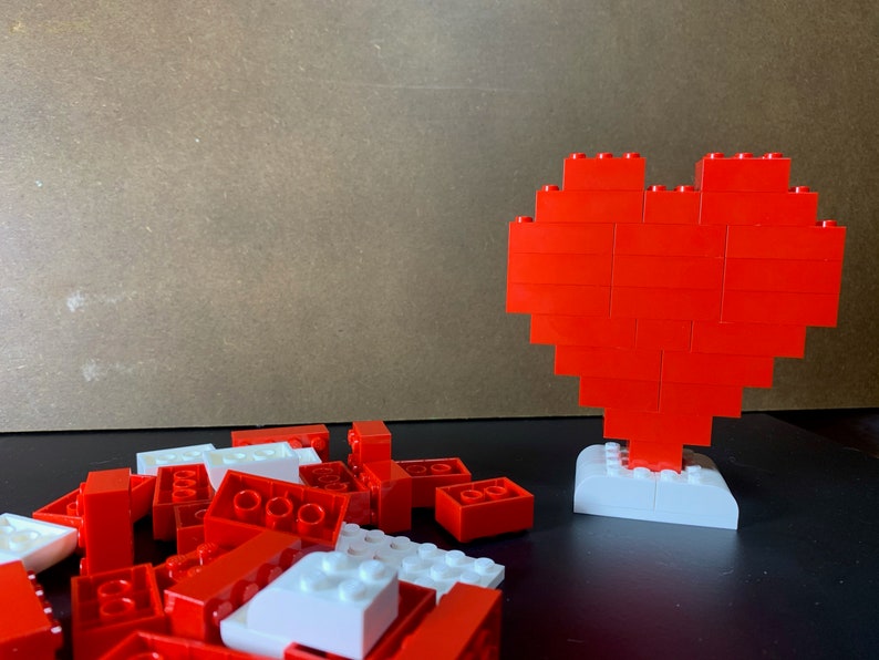 Lego Heart Custom Set | Lego Gift | Couples Gift | Genuine Lego Pieces ...