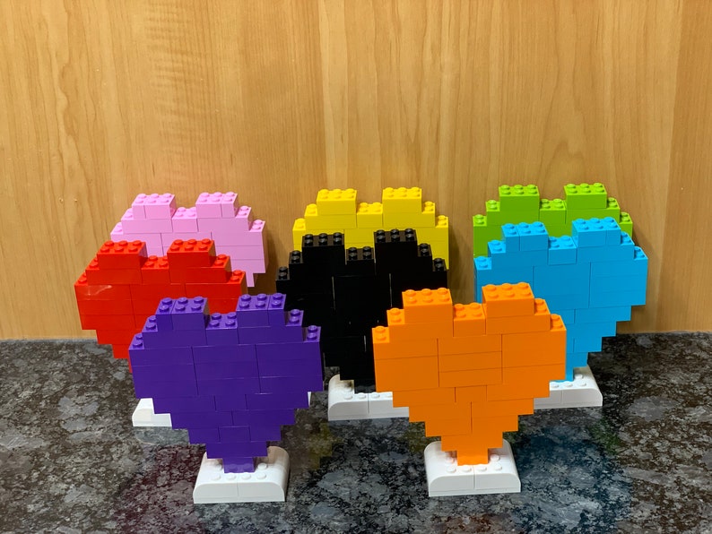 Lego Heart Custom Set | Lego Gift | Couples Gift | Genuine Lego Pieces ...