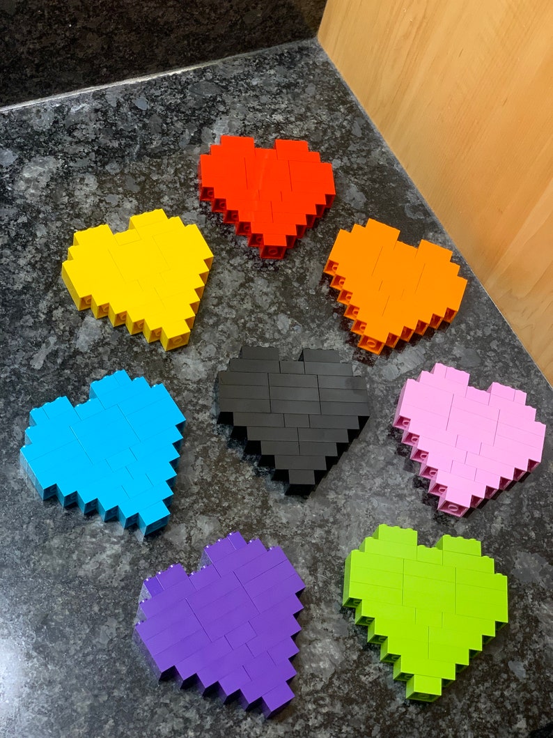 Lego Heart Custom Set | Lego Gift | Couples Gift | Genuine Lego Pieces ...