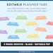 Printable Divider Tabs Editable Planner Tabs Tabs Template Foldable ...