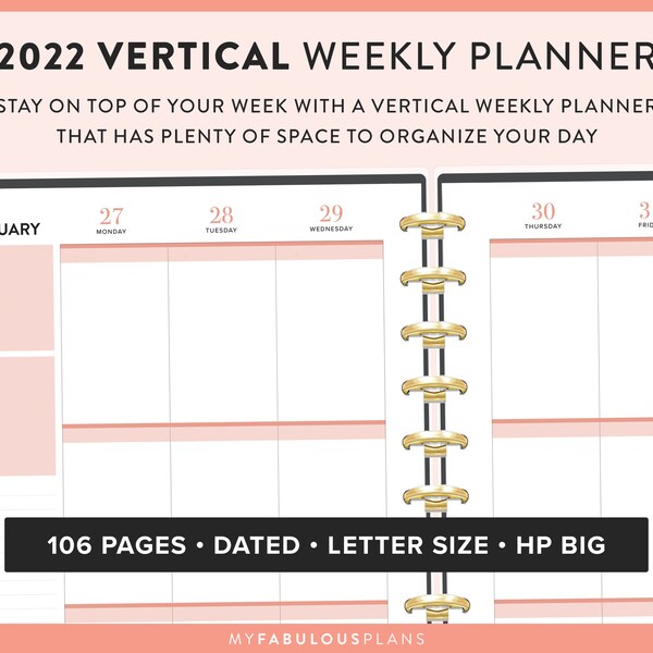 Happy Planner Vertical Layout Printable - Etsy