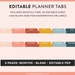 Printable Divider Tabs | Editable Planner Tabs | Tabs Template Foldable ...