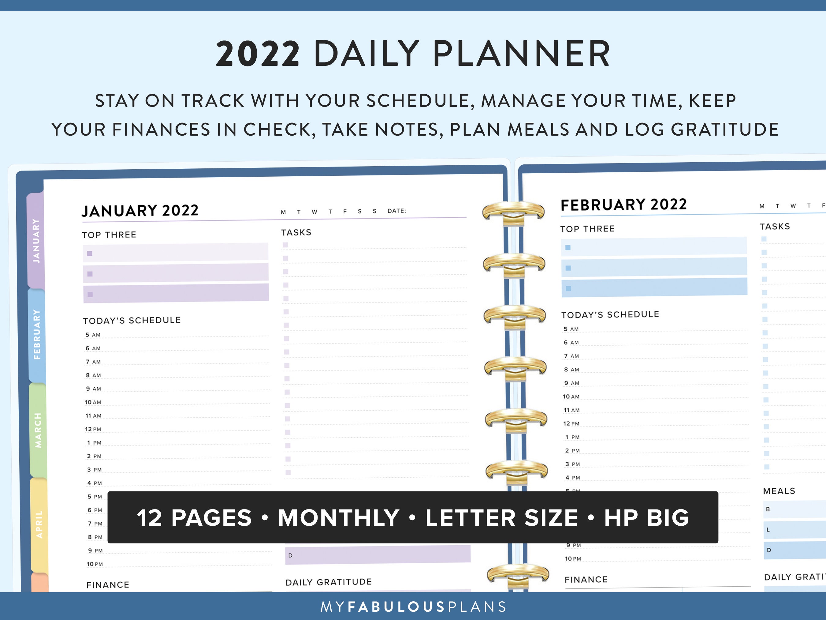 Free Daily Planner Printable 2022
