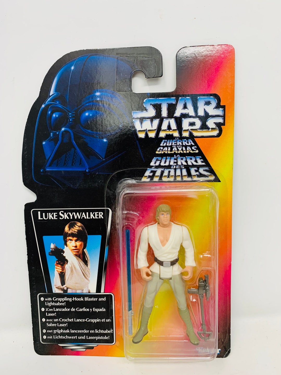 NIP Star Wars 1995 European TRI Logo POTF Red Card Luke Skywalker 3.75 ...
