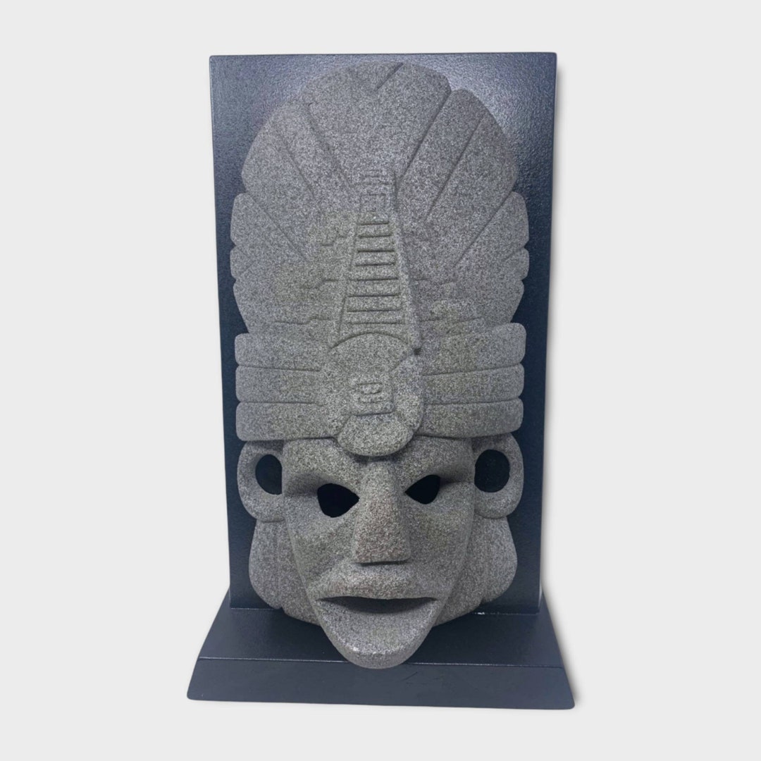 Mayan/aztec Warrior Mask Sculpture - Etsy