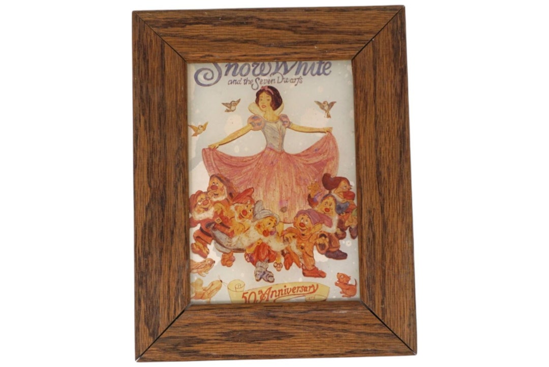 Snow White and the 7 Dwarfs Official Vintage Disney Framed Picture - Etsy