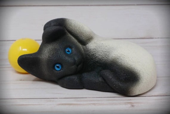 Siamese Cat Statue Handmade | Etsy