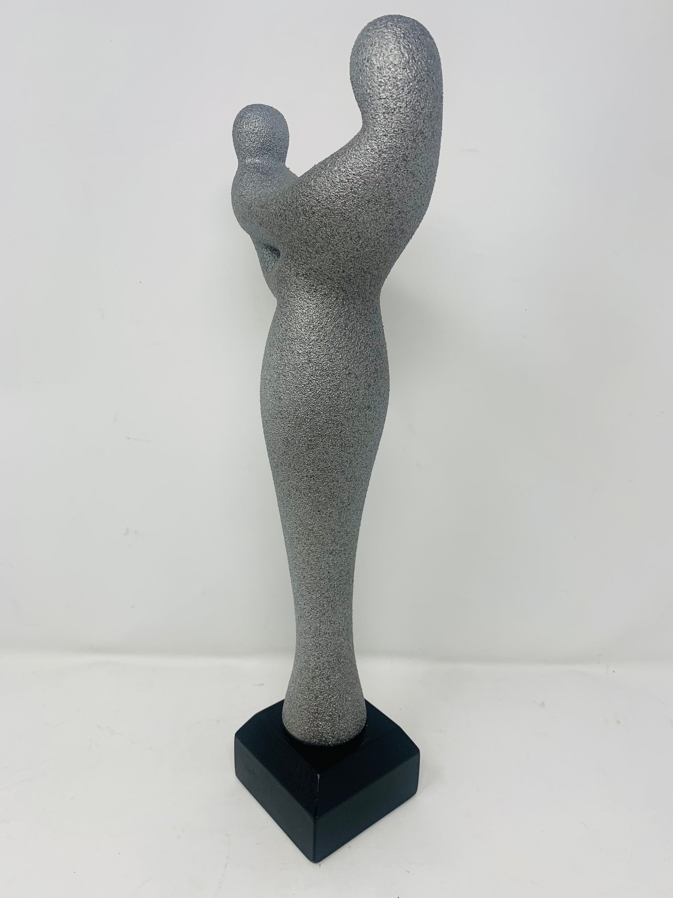 Mid Century Happy Madonna and Child Art Statue Titanium Color - Etsy