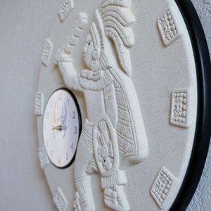 Handmade Aztec Warrior Clock Sculpture Wall Decor Limited Edition - Etsy