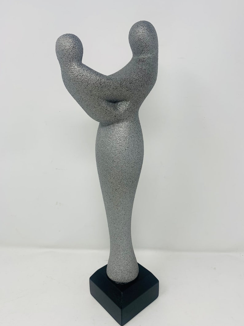 Mid Century Happy Madonna and Child Art Statue Titanium Color - Etsy