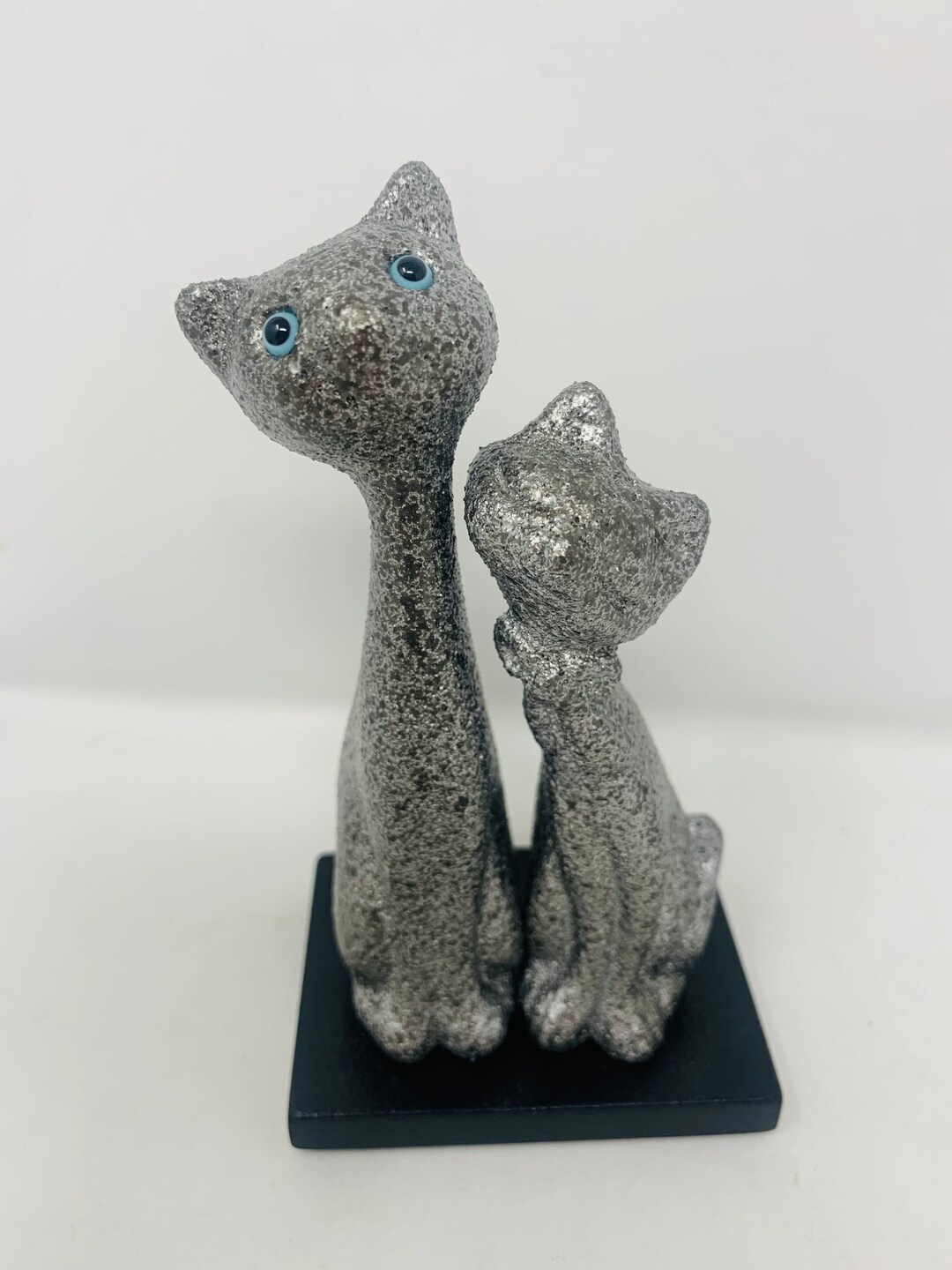 Love Cats Modern Art Handmade Statue Titanium Color - Etsy