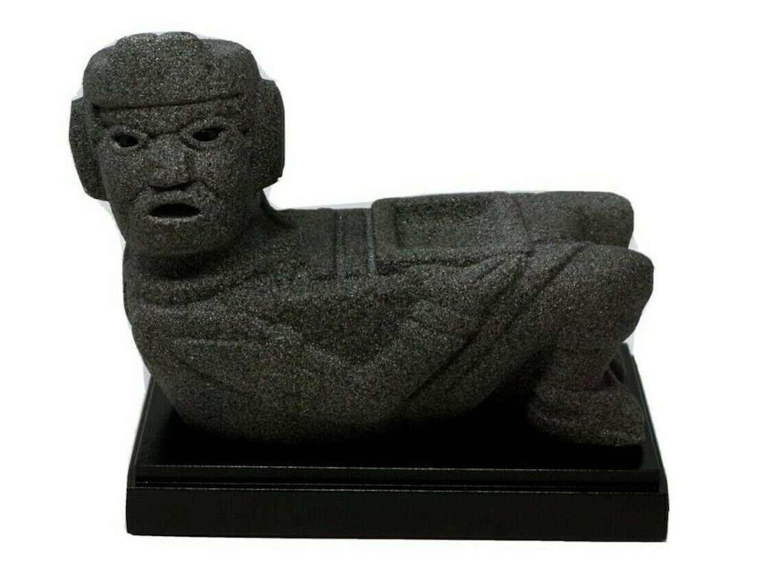 Mayan Art Statue "chac Mool" Toltec Modern Mid Century Stone Color - Etsy