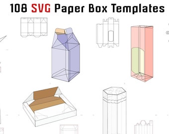 16 SVG Ai Packaging Shipping Box Laser Cut Template Bundle Cricut ...