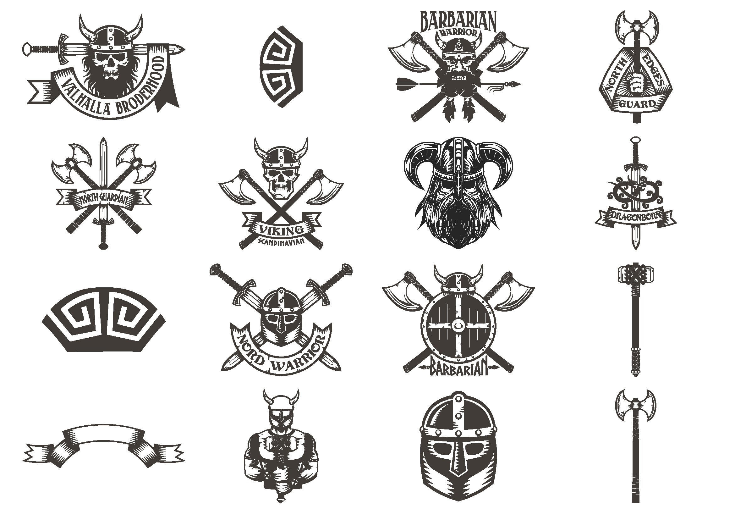 64 Vikings SVG DXF Files for Wood Laser Cut Engrave - Etsy