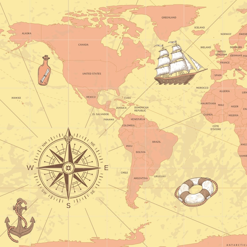 Old World Map Set SVG Cnc Laser Cut Engrave Vector (Instant Download ...