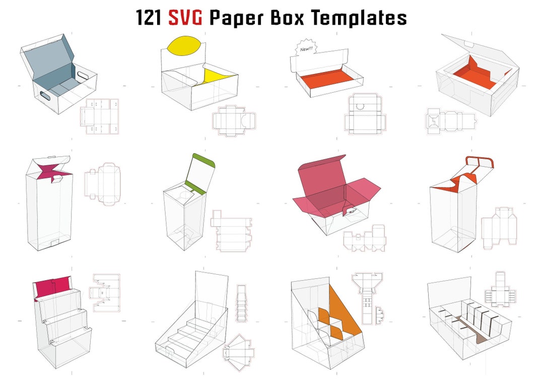 121 Paper Box Templates: SVG Laser Cut Files (digital Download) - Etsy