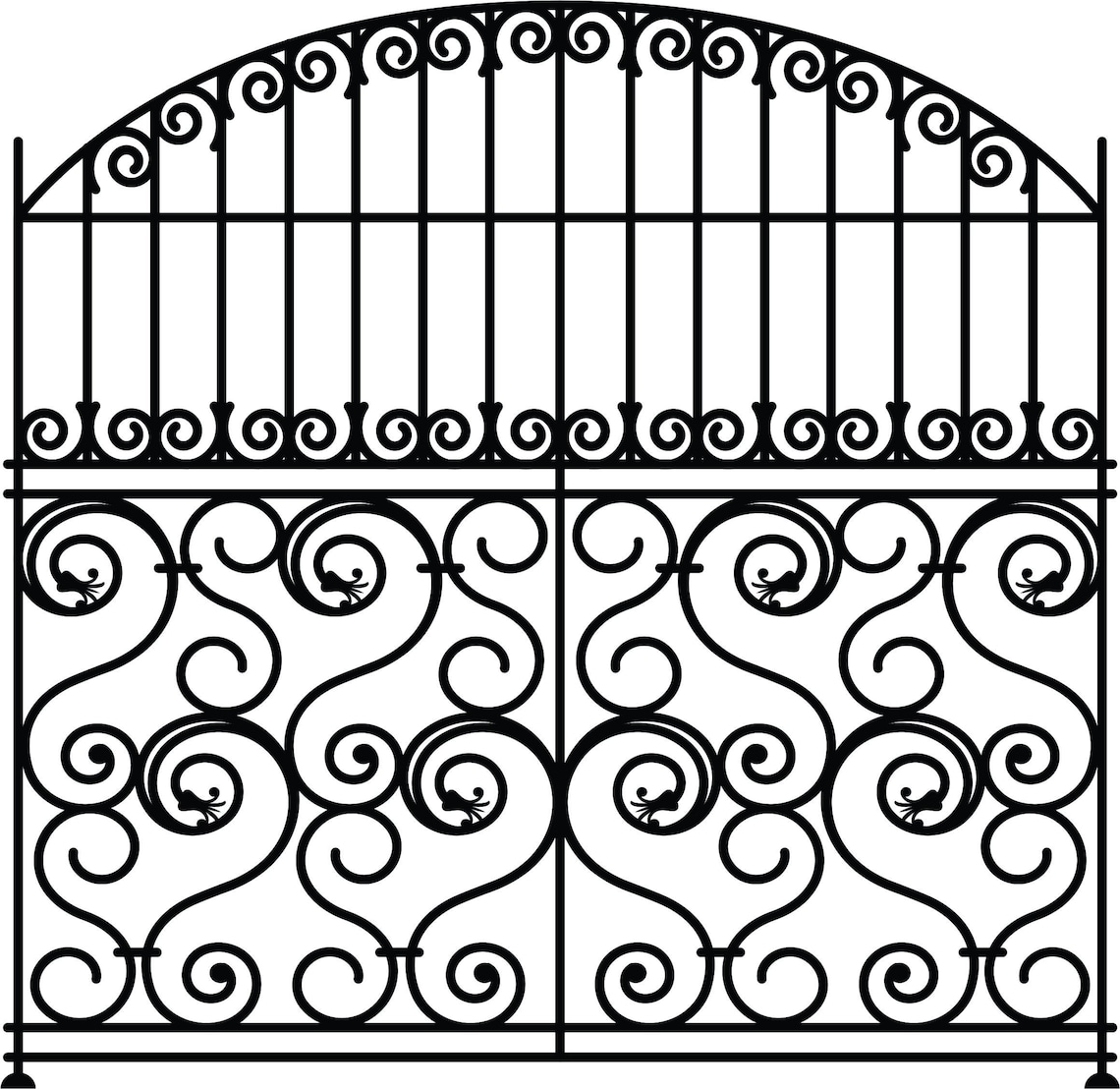 Vintage Iron Gate SVG DXF Bundle – CNC Plasma & Laser Cut Gate Designs ...