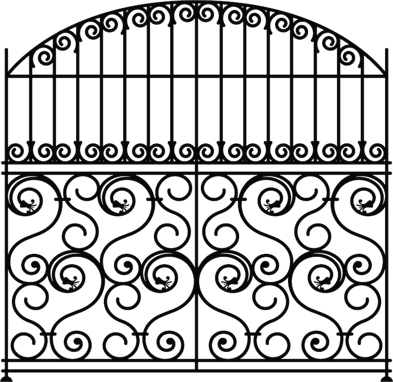 Vintage Iron Gate SVG DXF Bundle – CNC Plasma & Laser Cut Gate Designs ...