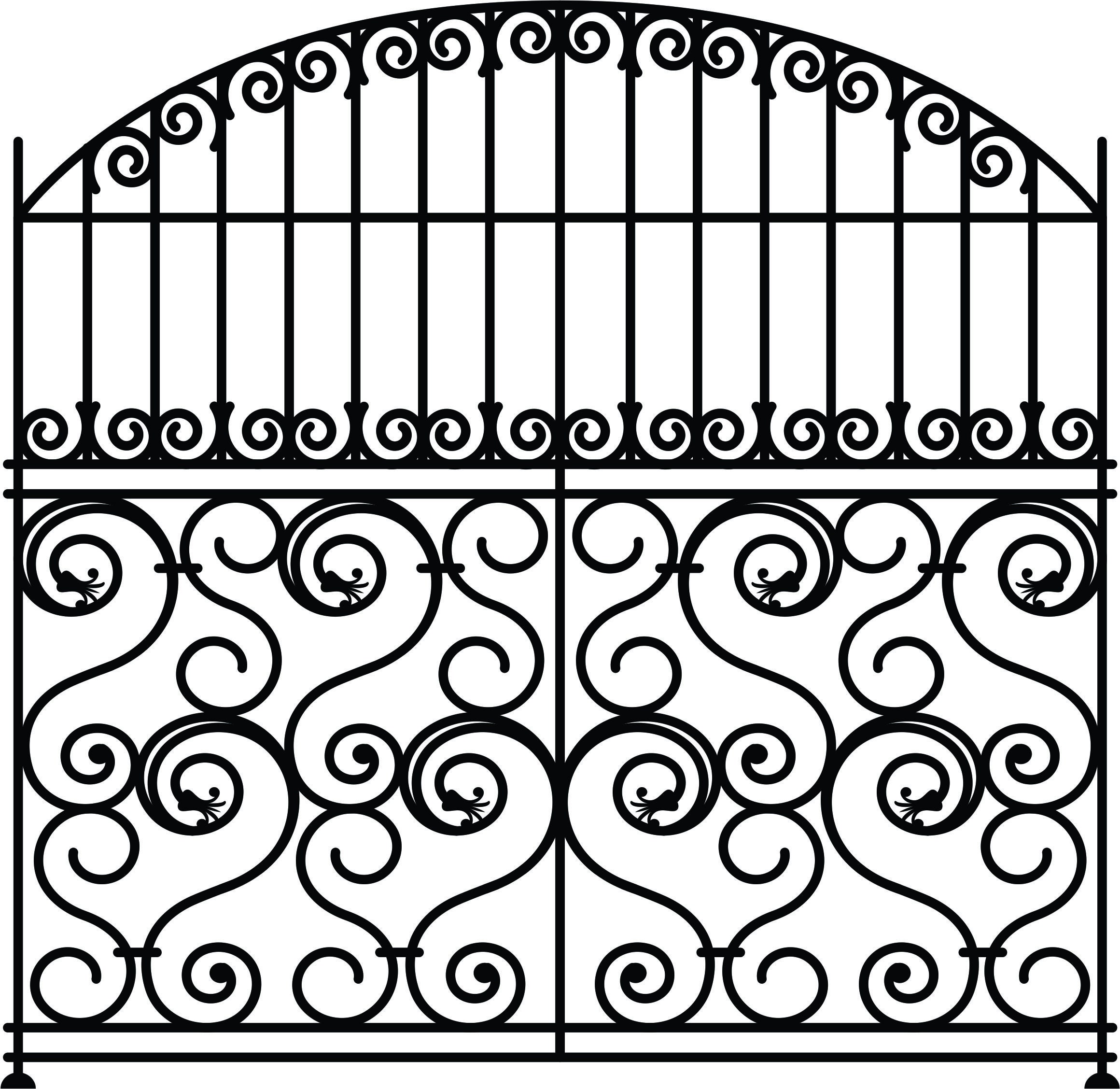 Vintage Iron Gate SVG DXF Bundle – CNC Plasma & Laser Cut Gate Designs ...