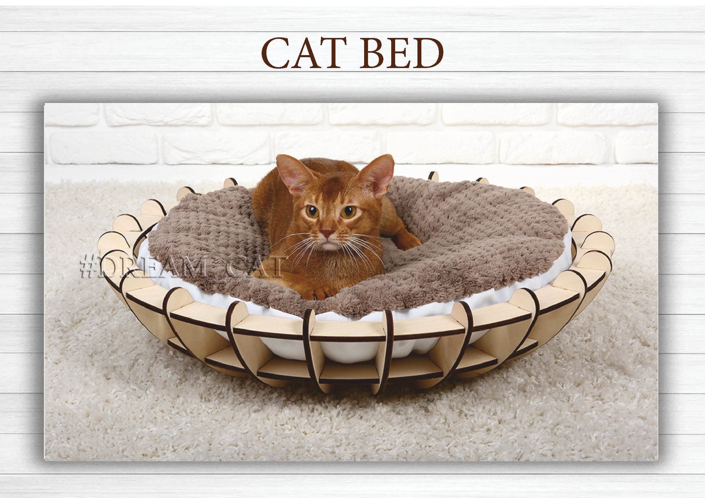 5 SVG DXF Cat House Files for Wood Laser Cut Pet House With - Etsy