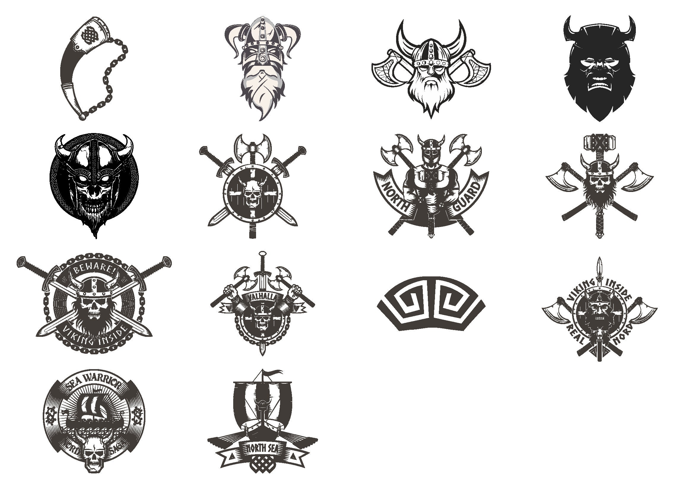 64 Vikings SVG DXF Files for Wood Laser Cut Engrave - Etsy