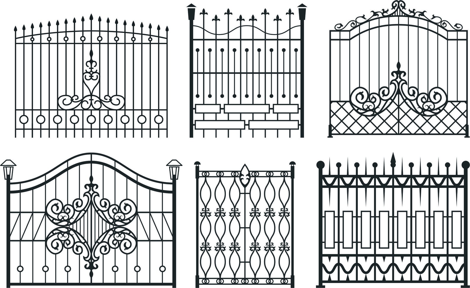 Vintage Iron Gate SVG DXF Bundle – CNC Plasma & Laser Cut Gate Designs ...